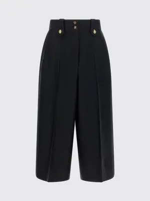 Zimmermann High-waisted Cropped Wide Leg Wool And Silk Trousers With Darts