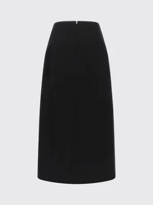 JIL SANDER High-waisted Asymmetric Virgin Wool Midi Skirt With Slim Fit