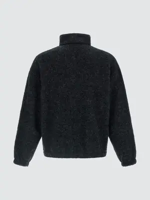 JIL SANDER High Neck Wool Blend Jumper With Half-zip Closure - Grey