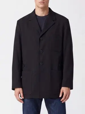 Y3 Single-breasted Short Coat In Wool Blend With Lapel Collar