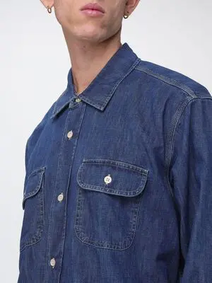 Our Legacy Organic Cotton Denim Shirt With Patch Pockets