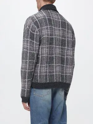 Our Legacy Tartan Polo-style Cardigan In An Alpaca And Wool Blend