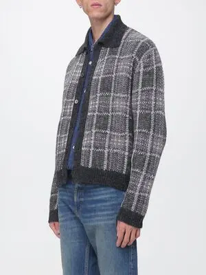 Our Legacy Tartan Polo-style Cardigan In An Alpaca And Wool Blend
