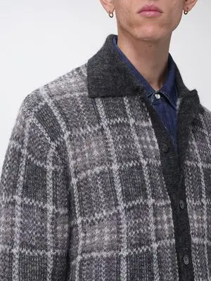 Our Legacy Tartan Polo-style Cardigan In An Alpaca And Wool Blend