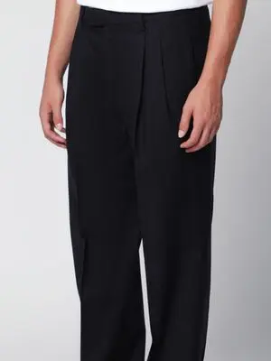 LARDINI Pinstriped Virgin Wool Tailored Trousers With A Straight-leg Cut