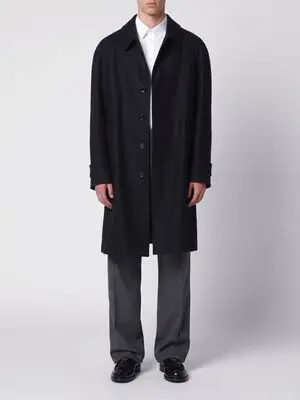 LARDINI Single-breasted Coat In Wool And Cashmere With Button Closure - Grey