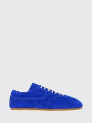 Dries Van Noten Suede Calf Leather Low-top Sneakers With Round Toe - Blue