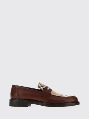 Burberry Pembroke Vintage Check Leather And Cotton Penny Loafers