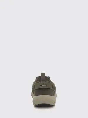 BOSS Motion Knit And Suede Sneakers With Rubber Sole - Green