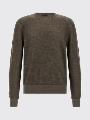 Brioni Crewneck Jumper In Wool And Cashmere With Long Sleeves And Ribbed Trims