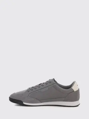 BOSS Nitan Technical Mesh Sneakers With Printed Logo And Rubber Sole - Grey