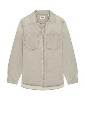 AGOLDE Craven Shirt In Grey - Digital