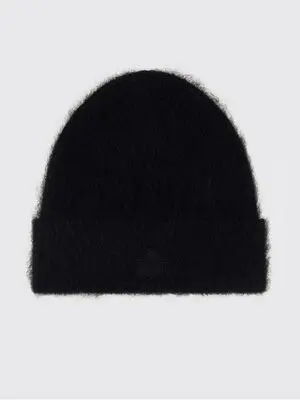 Isabel Marant Étoile Baby Alpaca Wool Beanie With Cuff And Logo - Black