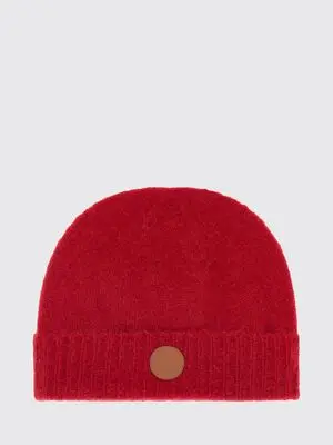 VIVIENNE WESTWOOD Alpaca Wool Beanie With Applied Logo And Cuff - Red