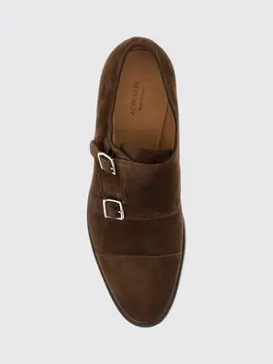 John Lobb Suede Double Monk Strap Shoes With Round Toe