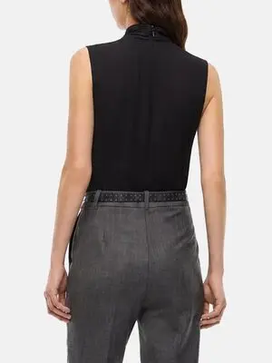 Pinko Sleeveless Pussy-bow Viscose Top