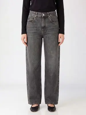 Brunello Cucinelli Mid-rise Wide-leg Cotton Denim Jeans With Monili Detail