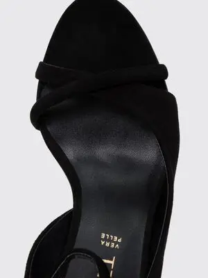 TWINSET Suede Sandals With Ankle Strap And Stiletto Heel