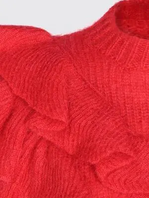 Elisabetta Franchi Ruffle-detail Mohair Blend Crew Neck Jumper