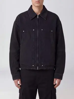 Amiri Cotton Denim Jacket With Zip Closure