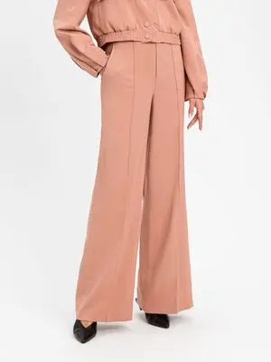 TWINSET High-waisted Palazzo Trousers In Viscose Blend