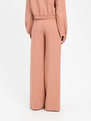 TWINSET High-waisted Palazzo Trousers In Viscose Blend