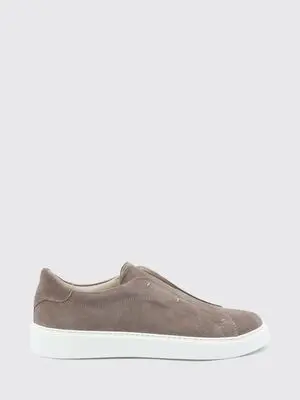 Eleventy Suede Slip-on Trainers With Elasticated Inserts - Grey