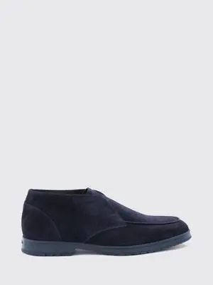 DOUCAL'S Suede Chukka Boots With Raised Apron - Blue