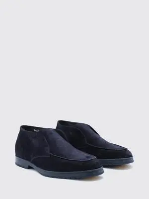 DOUCAL'S Suede Chukka Boots With Raised Apron - Blue