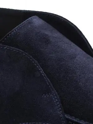 DOUCAL'S Suede Chukka Boots With Raised Apron - Blue