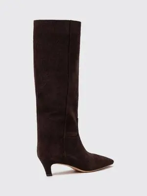 TWINSET Suede Knee-high Boots With Stiletto Heel And Pointed Toe
