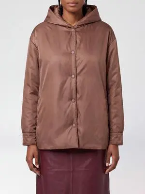 Aspesi Padded Polyamide Windcheater Jacket With Hood And Curved Hem - Biscuit