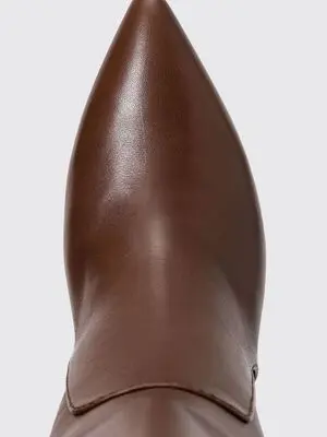 TWINSET Knee-high Boots In Smooth Leather With Block Heel And Almond Toe