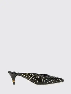 Versace Nappa Mules With Mid Stiletto Heel And Medusa Logo