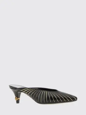 Versace Nappa Mules With Mid Stiletto Heel And Medusa Logo