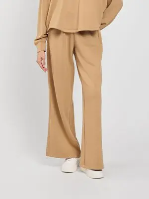 TWINSET Flared Viscose Blend Jogging Trousers With Drawstring Waist