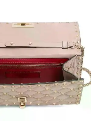 Valentino Garavani Rockstud Spike Nappa Leather Cross Body Clutch Bag