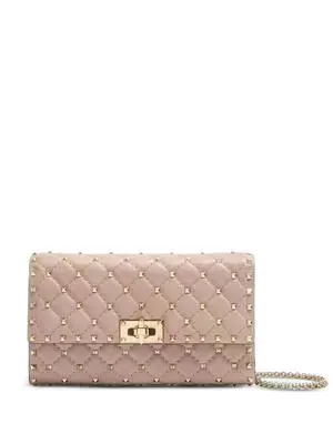 VALENTINO Rockstud Spike Nappa Leather Cross Body Clutch Bag