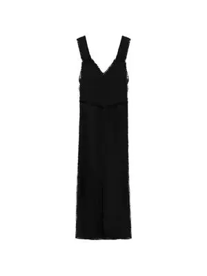 TOTEME V-neck Raw Slip Dress