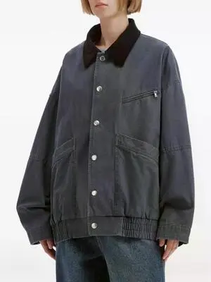 B+AB Contrast-collar Press-stud Jacket