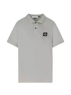 Stone Island Logo-patch Polo Shirt - Grey