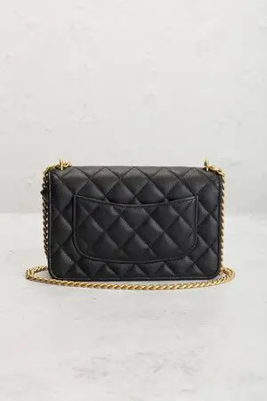 Chanel Caviar Sweet Heart Wallet On Chain