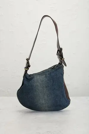 Fendi Denim Oyster Shoulder Bag