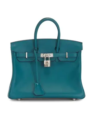 Hermès Swift Birkin 25 Handbag In Teal - Malachite