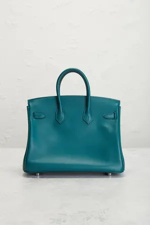 Hermès Swift Birkin 25 Handbag In Teal