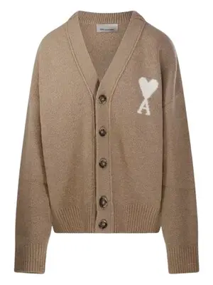 AMI Paris De Coeur Cardigan - Beige