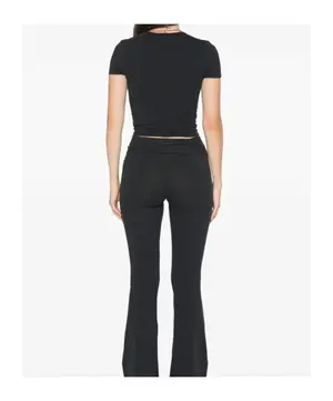 SPORTY  RICH Vanessa Logo-print Cropped T-shirt