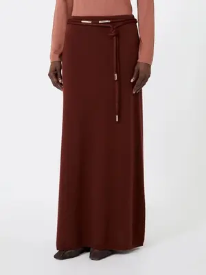 Max Mara Long Cashmere Yarn Skirt