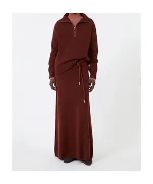 Max Mara Long Cashmere Yarn Skirt