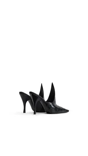 Alaïa Mules In Crocodile Embossed Calfskin